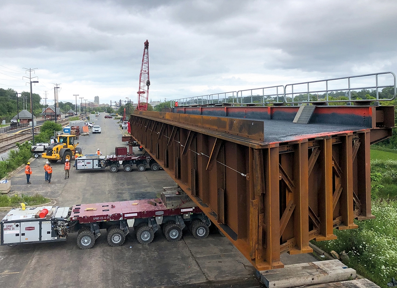 Bridge Span Move and Lift Set Pace for New Bridge Completion